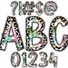Half Leopard Doodle Digital Alphabet Letters PNG Mixed With Seamless ...