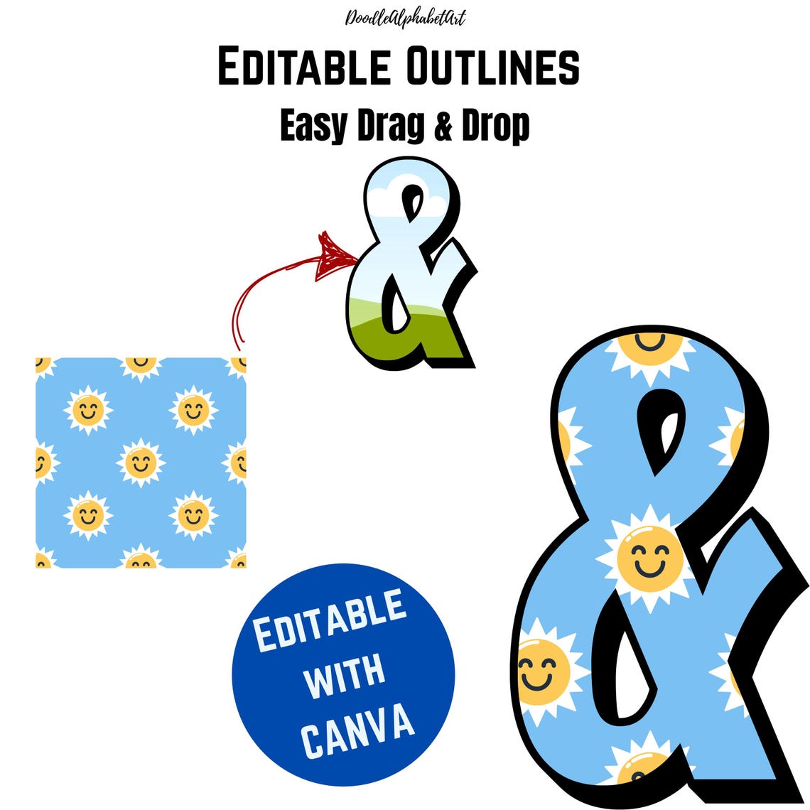 Symbols and Punctuation Canva Frames: Block Shadow Special Characters ...
