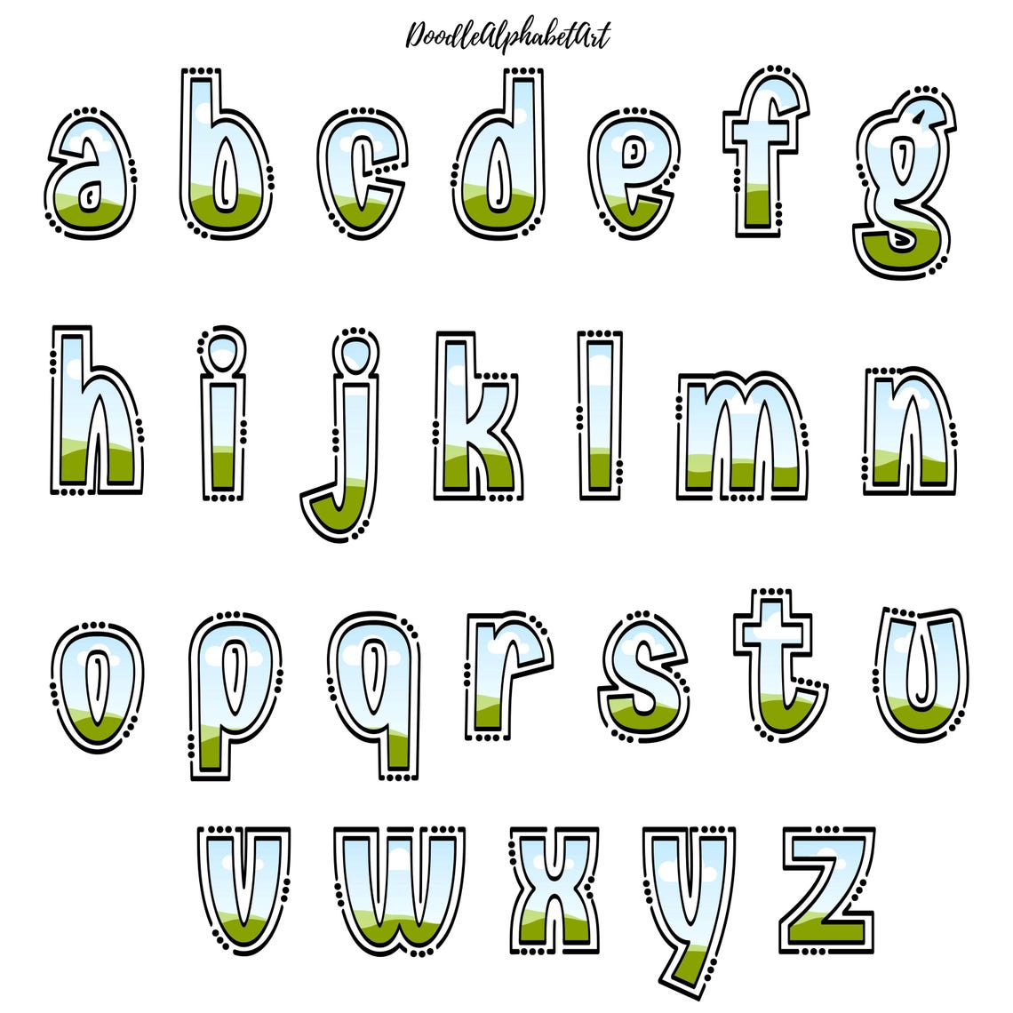 Lines and Dots Letters Canva Frames, Editable Template Canva Outlined ...