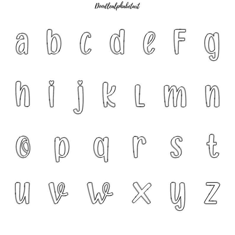 Scribble Doodle Font SVG: Fillable Sketch Letters for Cricut ...
