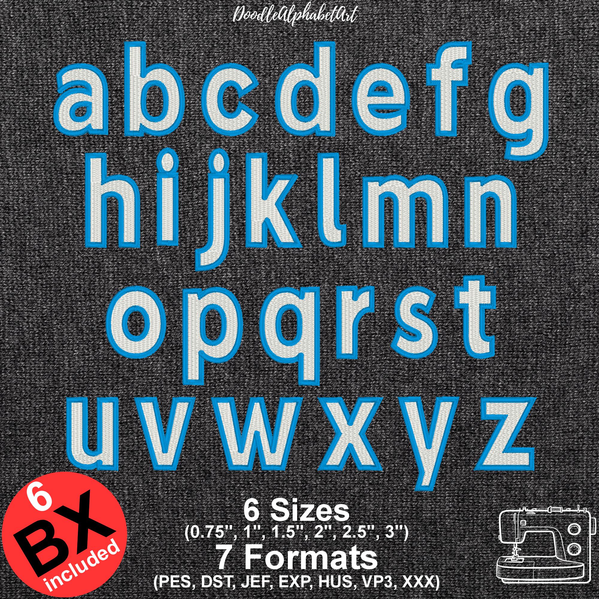 Stilu 2-color Satin Embroidery Font: 6 Sizes, 7 Formats (6 BX Files) - Etsy