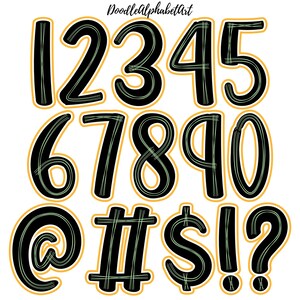 Scribble Letters PNG Bundle Spring Wood Washed Out Green - Etsy