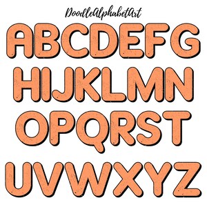 Distressed Letters PNG, Grunge Doodle Alphabet PNG Bundle, 5 Alphapack ...