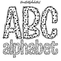 Dot Dalmatian Alphabet With Checkered Background Png, Custom Dalmatian ...