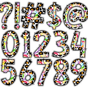 Leopard Floral Digital Alphabet PNG Clipart (digital Download) - Etsy