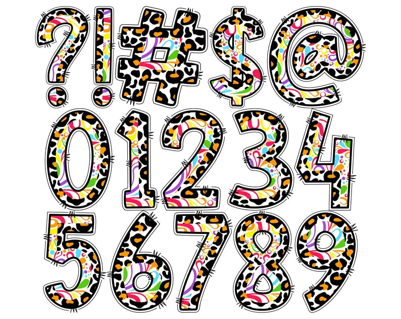 Leopard Floral Digital Alphabet PNG Clipart (digital Download) - Etsy