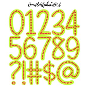 Colorful Dots Letters PNG Bundle, Bright Color, 5 Alpha Sets ...