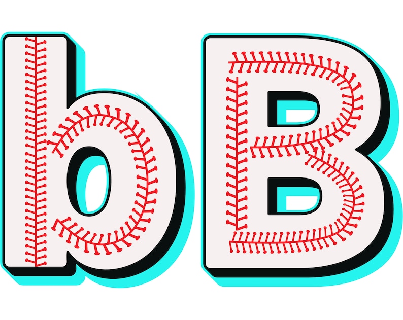 Baseball Alphabet Letters PNG Bundle Baseball Sports Doodle - Etsy