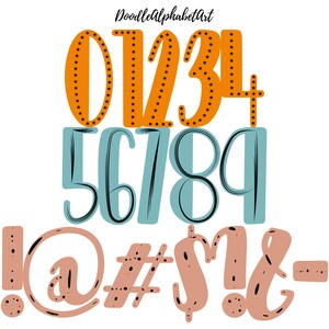 Boho Scribble & Dots Alphabet Letters PNG Bundle, 10 Alpha Sets, Hand ...