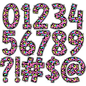 Bright Leopard Animal Print Alphabet Digital Letters PNG, Hand Drawn ...