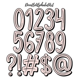 Pastel Scribble Alphabet Letters PNG, Shades of Pink, Underline Retro ...