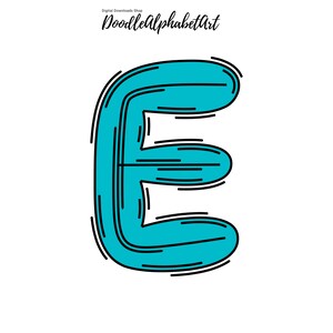 Hand-drawn Scribble Outline Doodle Alphabet PNG Bundle - Perfect for ...