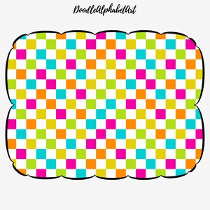 Colorful Checkered Background & Dot Alphabet Letters PNG Bundle - Etsy