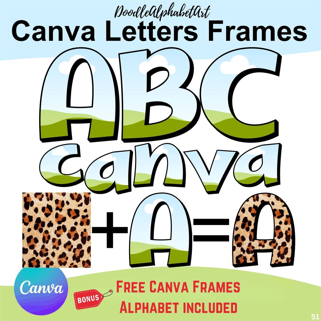 Canva Doodle Letters Drag and Drop Photos Patterns or Fill Your Own ...