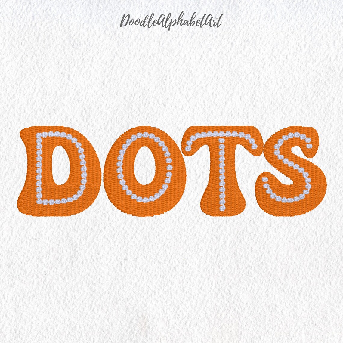Groovy Dots Embroidery Font: Retro Satin Stitch (BX File) - Etsy
