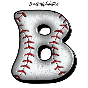 3D Inflated Baseball Alphabet PNG, Groovy Letters PNG Bundle, Grunge 3D ...