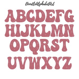 Boho Grunge Alphabet PNG Bundle: 10 Distressed Alpha Sets (digital ...