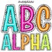 Polka Dot Alphabet PNG, Vibrant Bright Color Palette, 5 Alphapacks ...