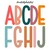 White Curved Line Drawing Alphabet Letters PNG, Bright Color, 5 Alpha ...