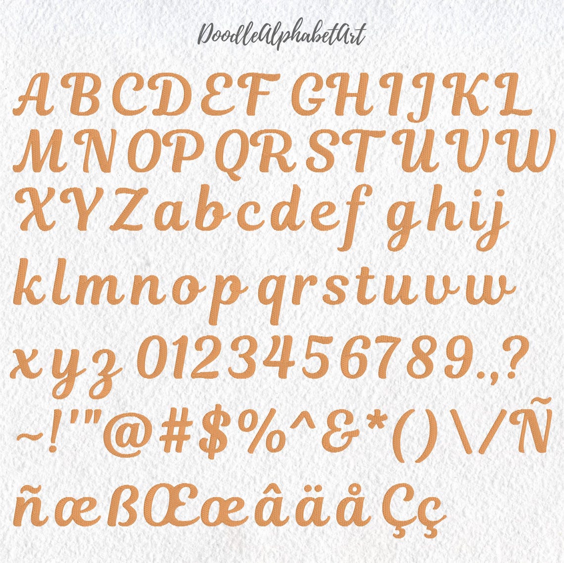 Magnolia Script Embroidery Font: Classic Cursive Fill Stitch (5 Sizes ...