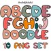 Grunge Groovy Alphabet PNG, Teacher Color Palette, Retro Letters PNG ...