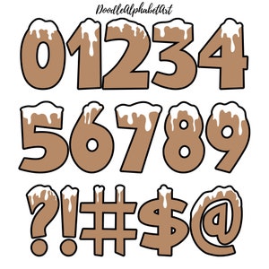 Winter Snow Letters PNG Bundle: Hippie Blue Doodle Alphabet (digital ...