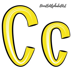 White Curved Brush Stroke, Doodle Letter PNG Bundle, Brush Line Font ...