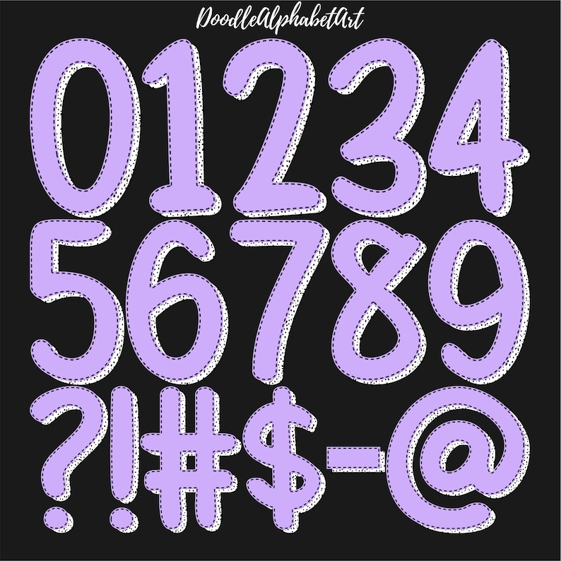 Pastel Dalmatian Dots Alphabet PNG Bundle: 8 Alpha Sets (digital ...
