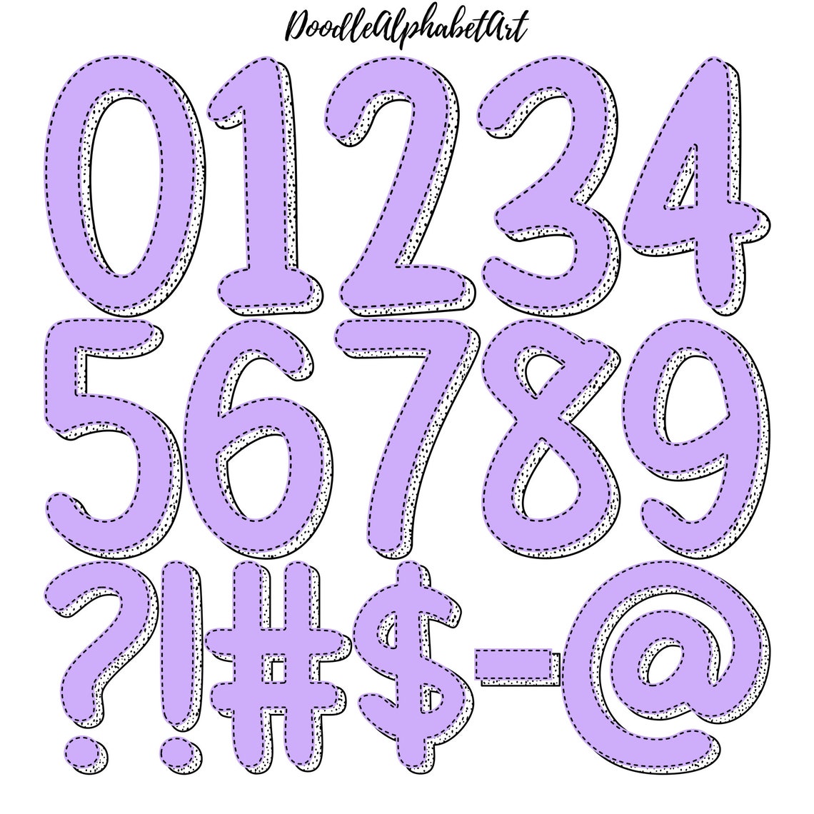 Pastel Dalmatian Dots Alphabet PNG Bundle: 8 Alpha Sets (digital ...