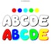 Doodle Alphabet SVG PNG: Fillable Kids Font for Cricut, Silhouette DIY ...