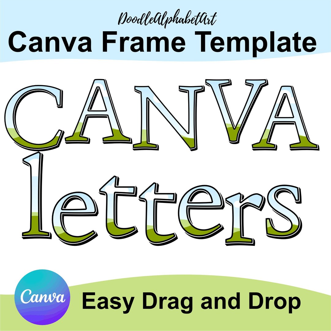 Canva Frame Letters Block Shadow Font Elegant Serif Font - Etsy