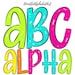 Vibrant Bubbly Alphabet PNG Bundle: Handwritten Letters (digital ...