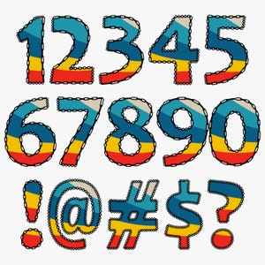 Chain Alphabet - Fun Colorful Digital Alphabet Letters and Numbers PNG ...