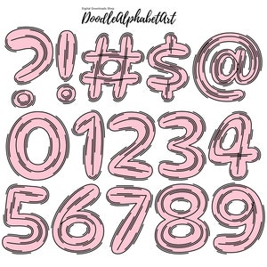 Hand-drawn Scribble Outline Doodle Alphabet PNG Bundle - Perfect for ...