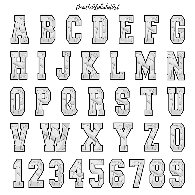 Varsity Sports Alphabet PNG: Letterman Jacket & Shirt Designs (digital ...