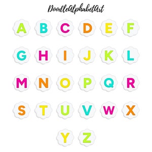 Bright Colors Alphabet Beads Clipart Bundle, 5 Colorful Flower Clipart ...