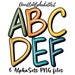 Whimsical Doodle Alphabet Letters PNG Bundle, 10 Alpha Sets, Boho Color ...
