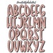 Pastel Scribble Alphabet Letters PNG, Shades of Pink, Underline Retro ...