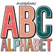 Grunge Groovy Alphabet PNG, Teacher Color Palette, Retro Letters PNG ...