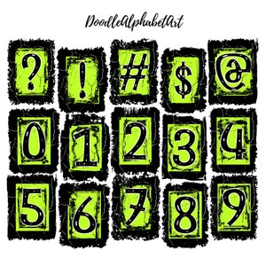 Grunge Alphabet PNG Bundle: Distressed Letters, Numbers, Symbols ...