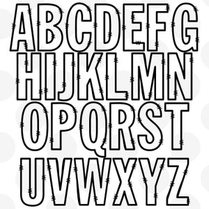 Doodle Letters Png, Full Alphabet & Number Set, PNG, SVG, EPS, Ai, Pdf ...