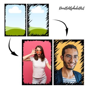 Canva Frames Template, Grunge, Ink & Rectangle Border Frames, 12 Canva ...