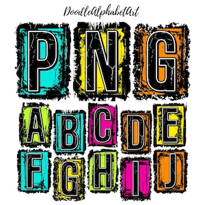 Distressed Blocks Letters PNG, Abstract Grunge Backgrounds, 5 Alpha ...