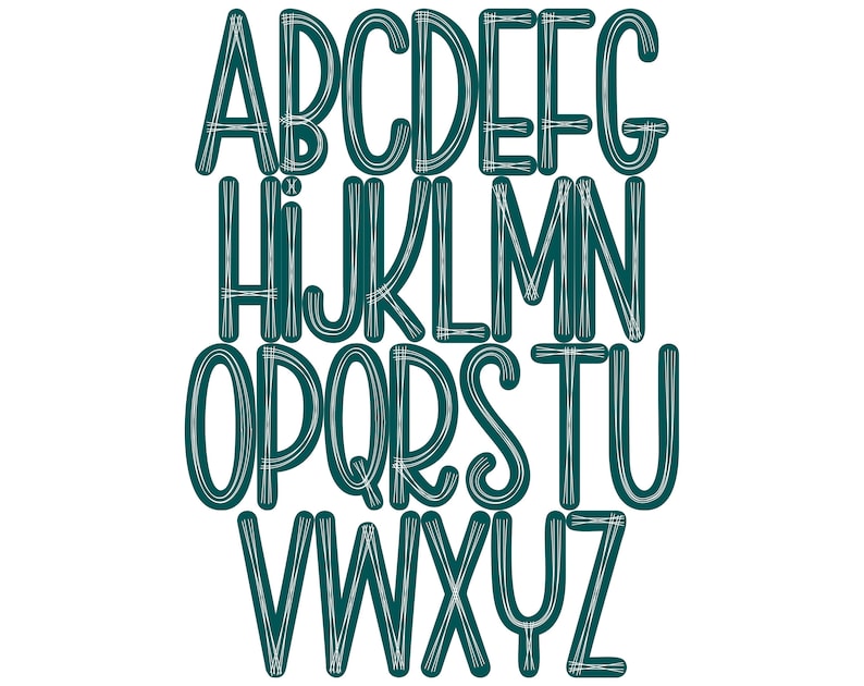 Scribble Letters PNG in 8 Colors Rosso Corsa Light Salmon - Etsy