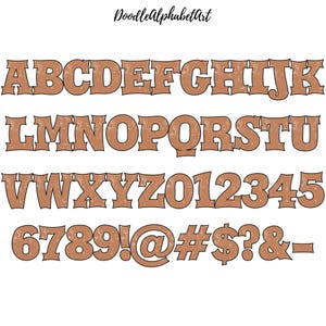 Boho Distressed Grunge Alphabet PNG Bundle, Boho Color Palette, 5 Alpha ...