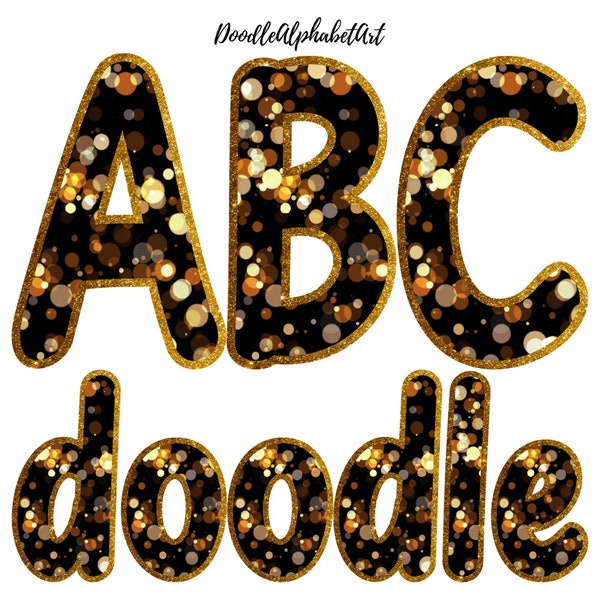 Gold Glitter Letters - Etsy