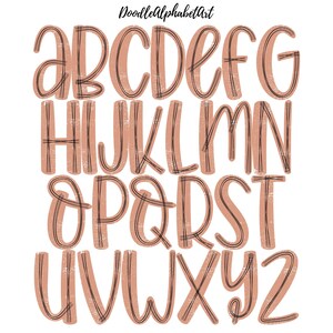 Boho Distressed Letters Bundle With 10 Scribble Alpha Sets - Grunge ...