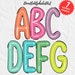 Doodle Blue Polka Dot Alphabet PNG Bundle, 2 Alpha Sets, Blue and White ...