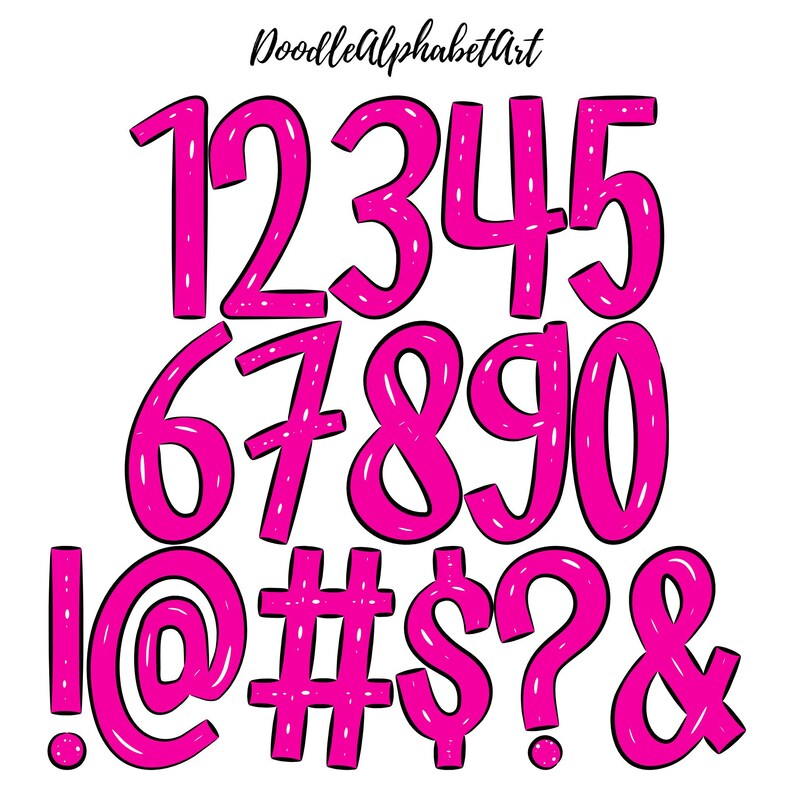 Vibrant Bubbly Alphabet PNG Bundle: Handwritten Letters (digital ...