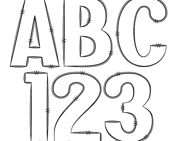 Fat Transparent Doodle Fillable PNG Letters (upper & Lower) - Etsy Canada
